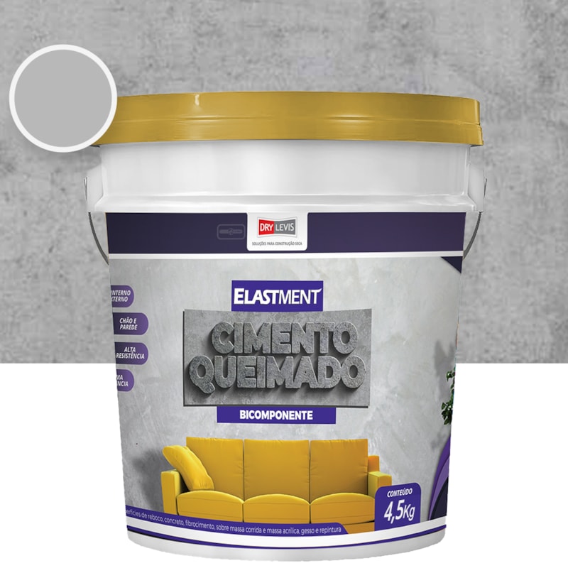 Cimento Queimado Elastment Cinza Médio 3,7kg