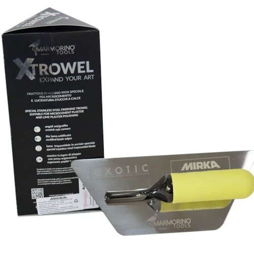 Desempenadeira Trapezoidal Exotic 240x100x0,6mm Marmorino Tools - Escuta o Veio