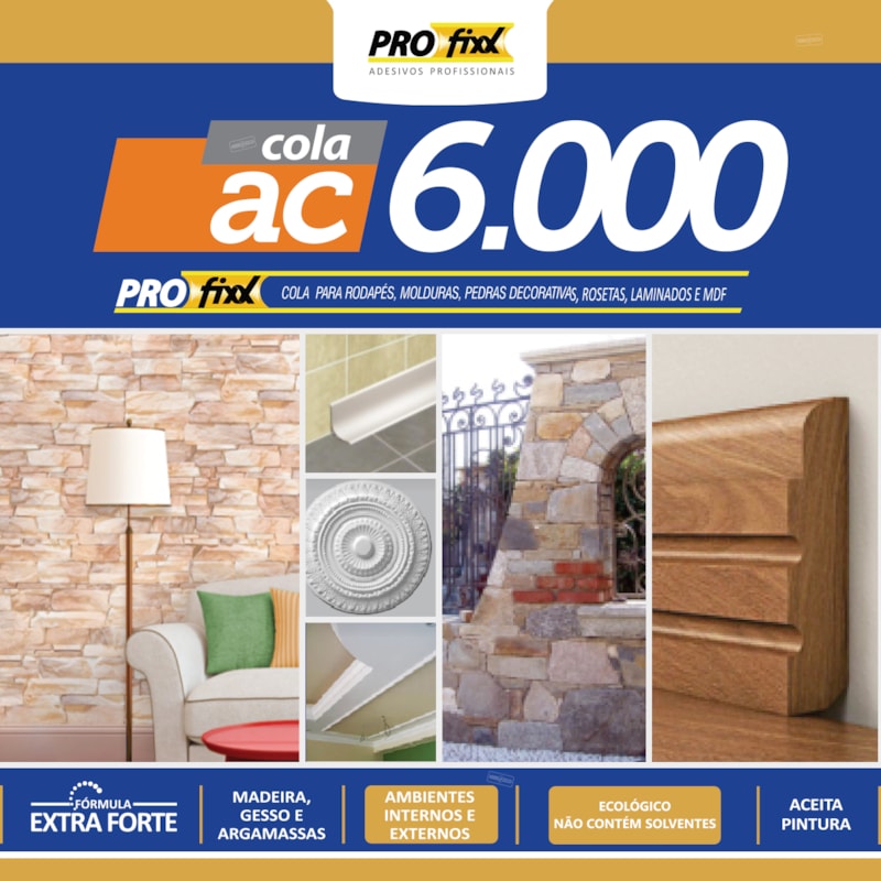 Kit 6x Cola Extra Forte AC6000 400G - Escuta o Veio