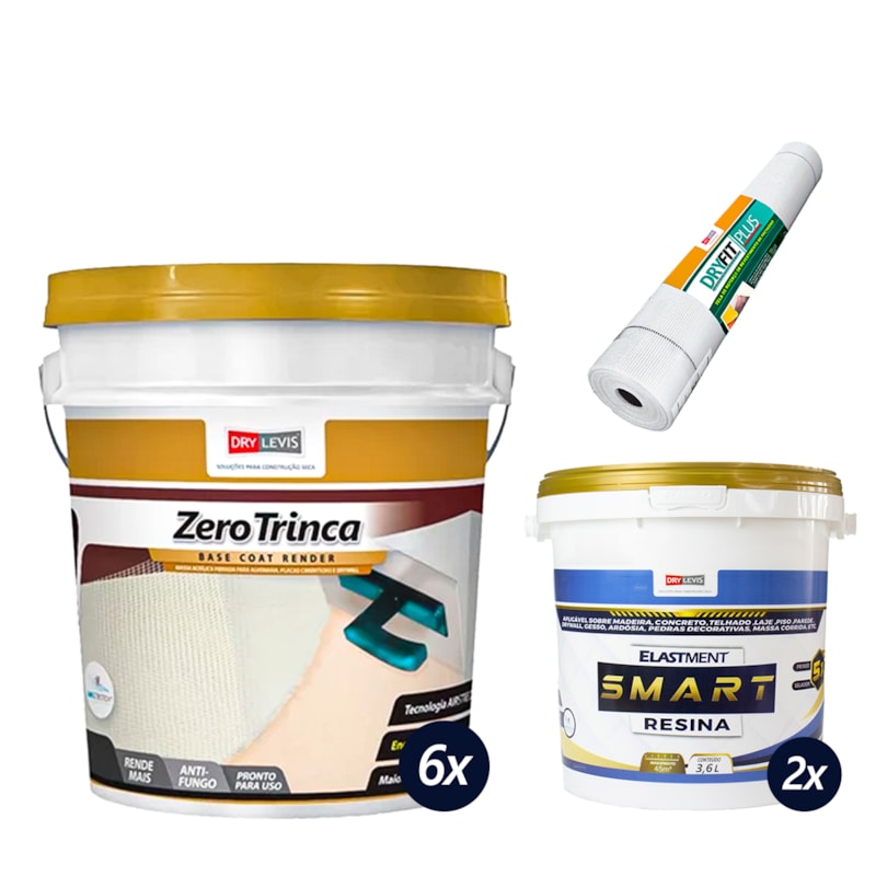 Kit Base Coat Render - 8 a 10m² - Escuta o Veio