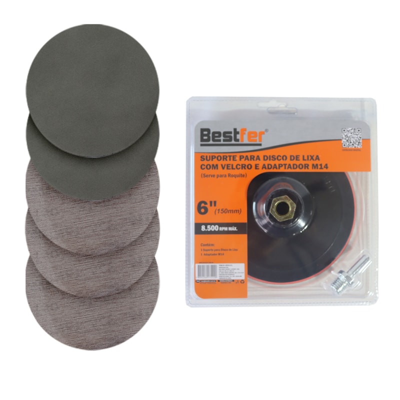 Kit de Lixas P320 / P400 / P600 / P1000 / P3000 + Suporte para Disco de ...