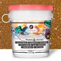 LT Shine Grannistone Pedras e Cristais, 25KG Âmbar - Interno e Externo ...
