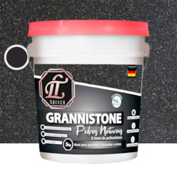 LT Shine Grannistone Pedras Naturais, 5KG Cinza Clássico - Impermeavel à Água, Antimofo