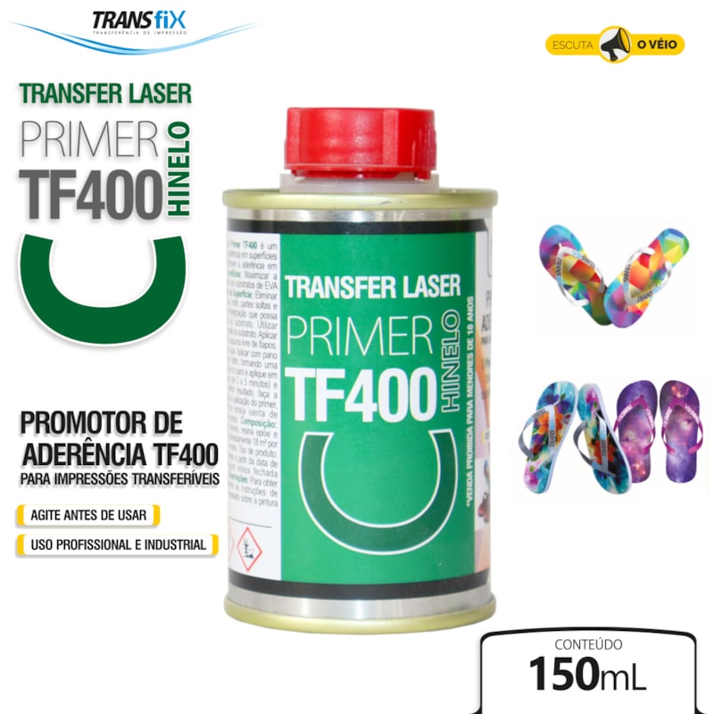Primer Transfer Laser TF400 Para Chinelos Eva Borracha - 150ml