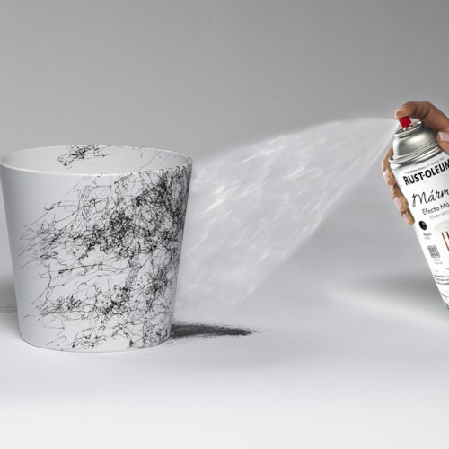 Spray Efeito Mármore - Linhas Pretas 290G Rust-Oleum - Escuta o Veio